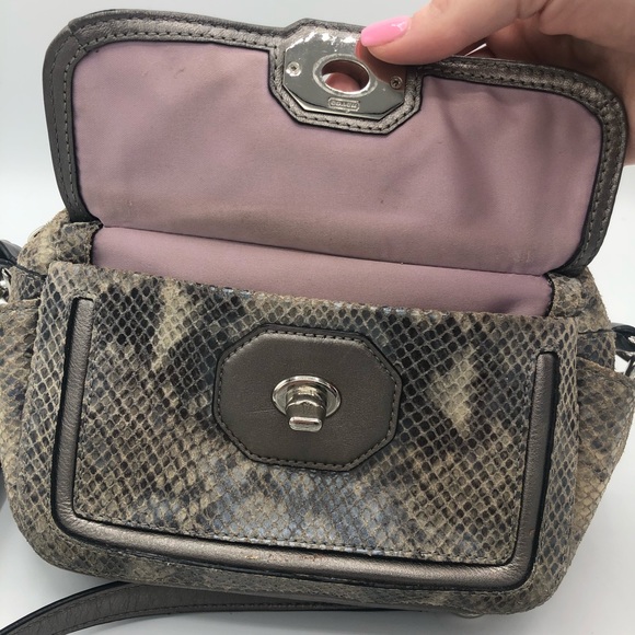 Coach | Bags | Coach Snakeskin Print Crossbody Purse | Poshmark